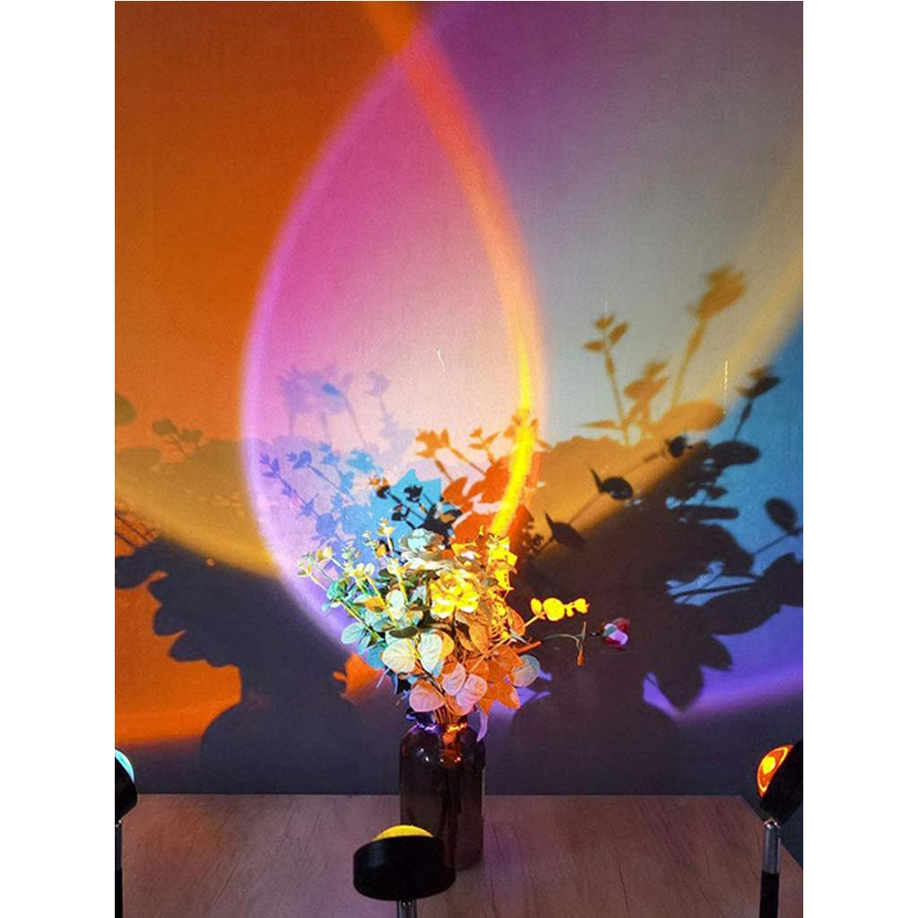 USB Sunset Lamp with Remote – Adjustable LED Head, RGB Colors, 4 Modes ...