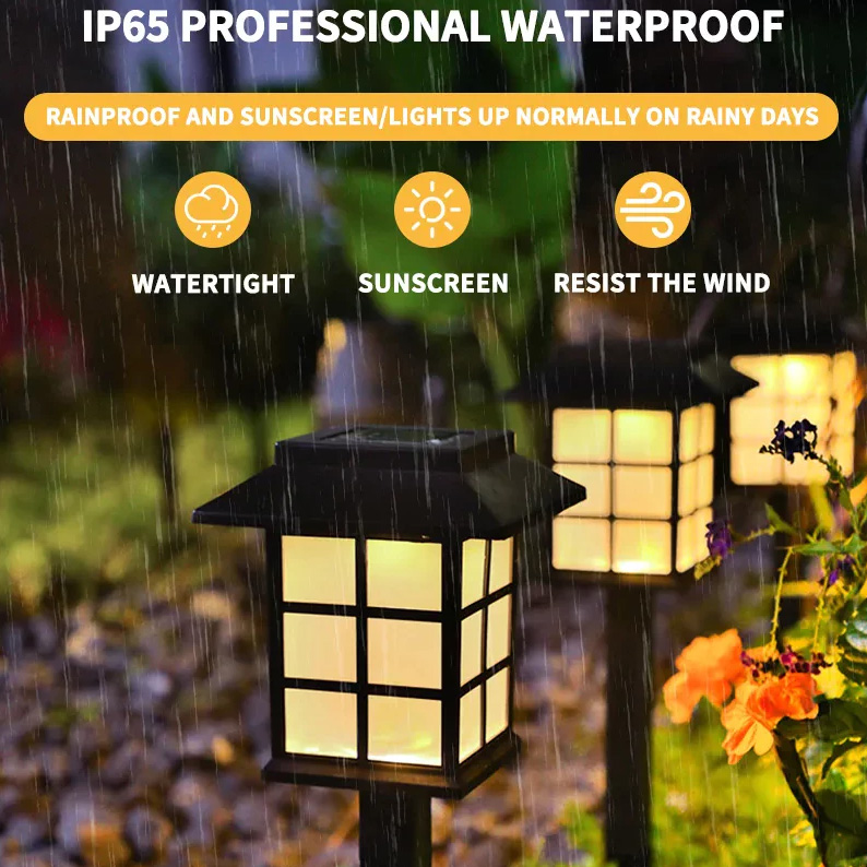 6PCS Solar Pathway Lights Waterproof Outdoor Lawn Lamp Landscape ...