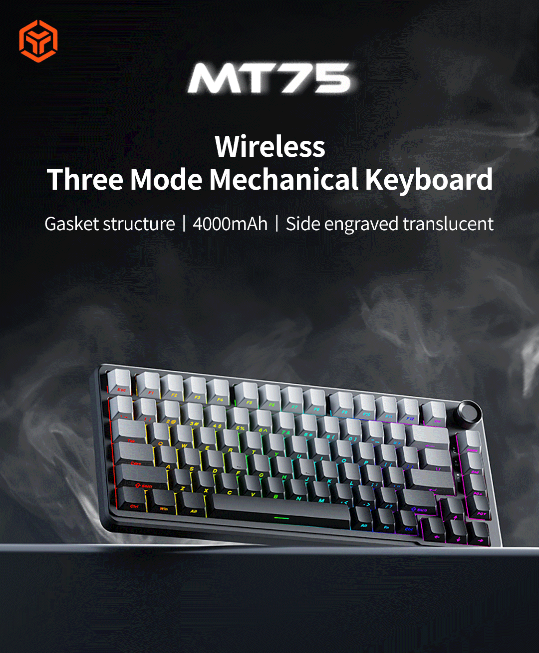 EWEADN MT75 Wireless Triple-Mode Mechanical Keyboard - with CNC Metal ...
