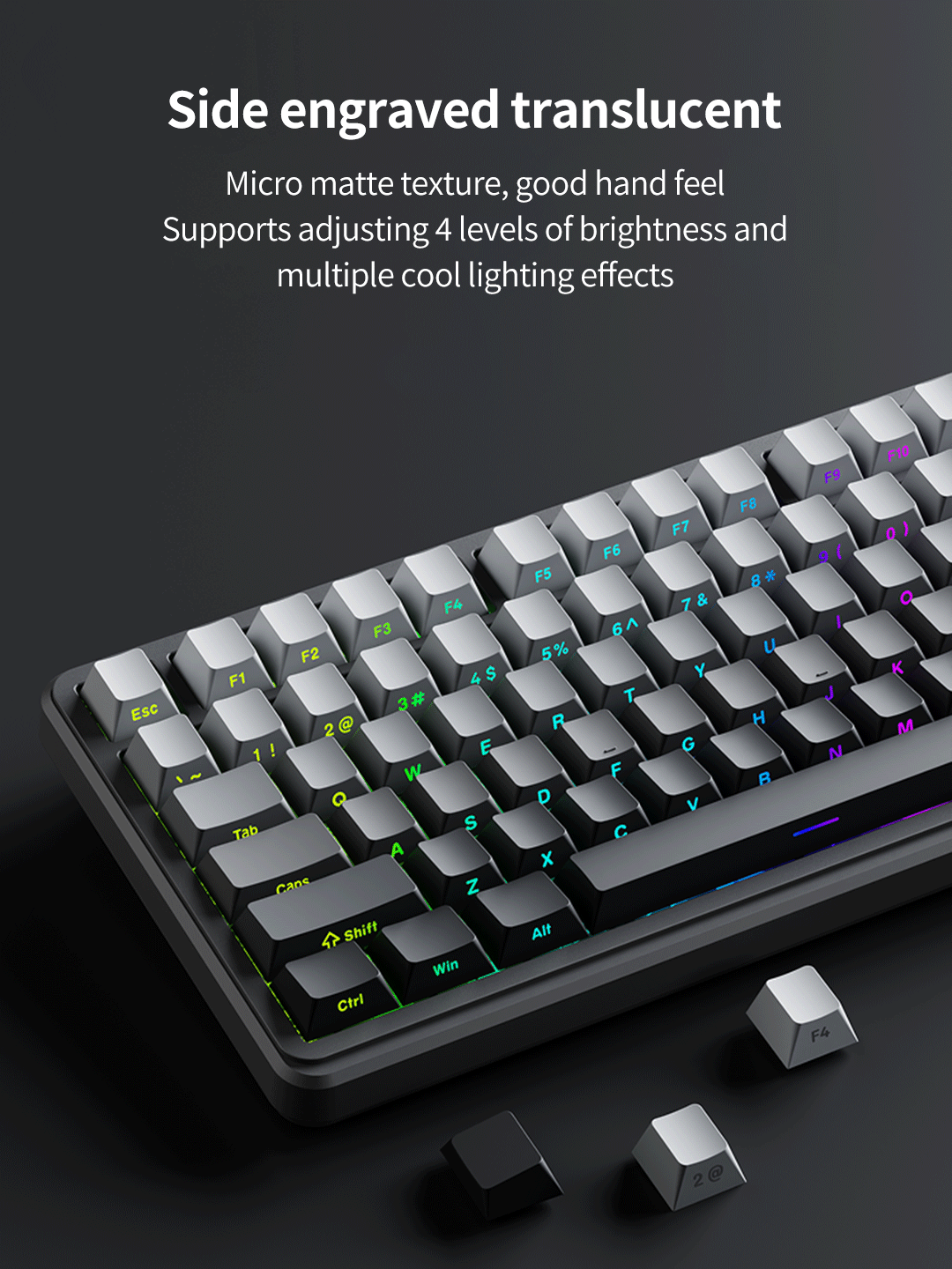 EWEADN MT75 Wireless Triple-Mode Mechanical Keyboard - with CNC Metal ...
