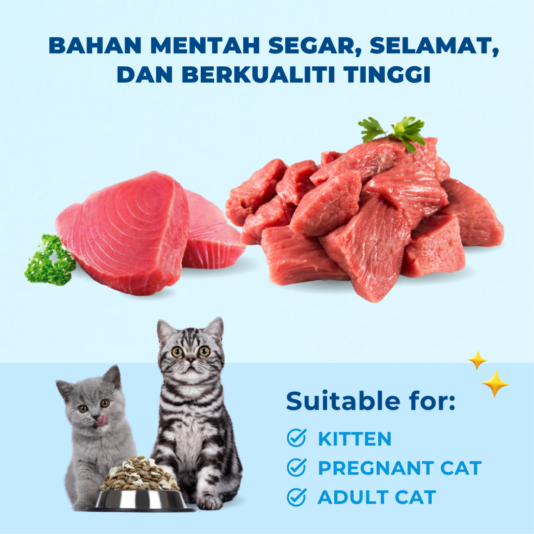 MR.VET Cat Food T3 Combo 6/10 Packs 50G, With 4 Types Of Fish & Chicken ...