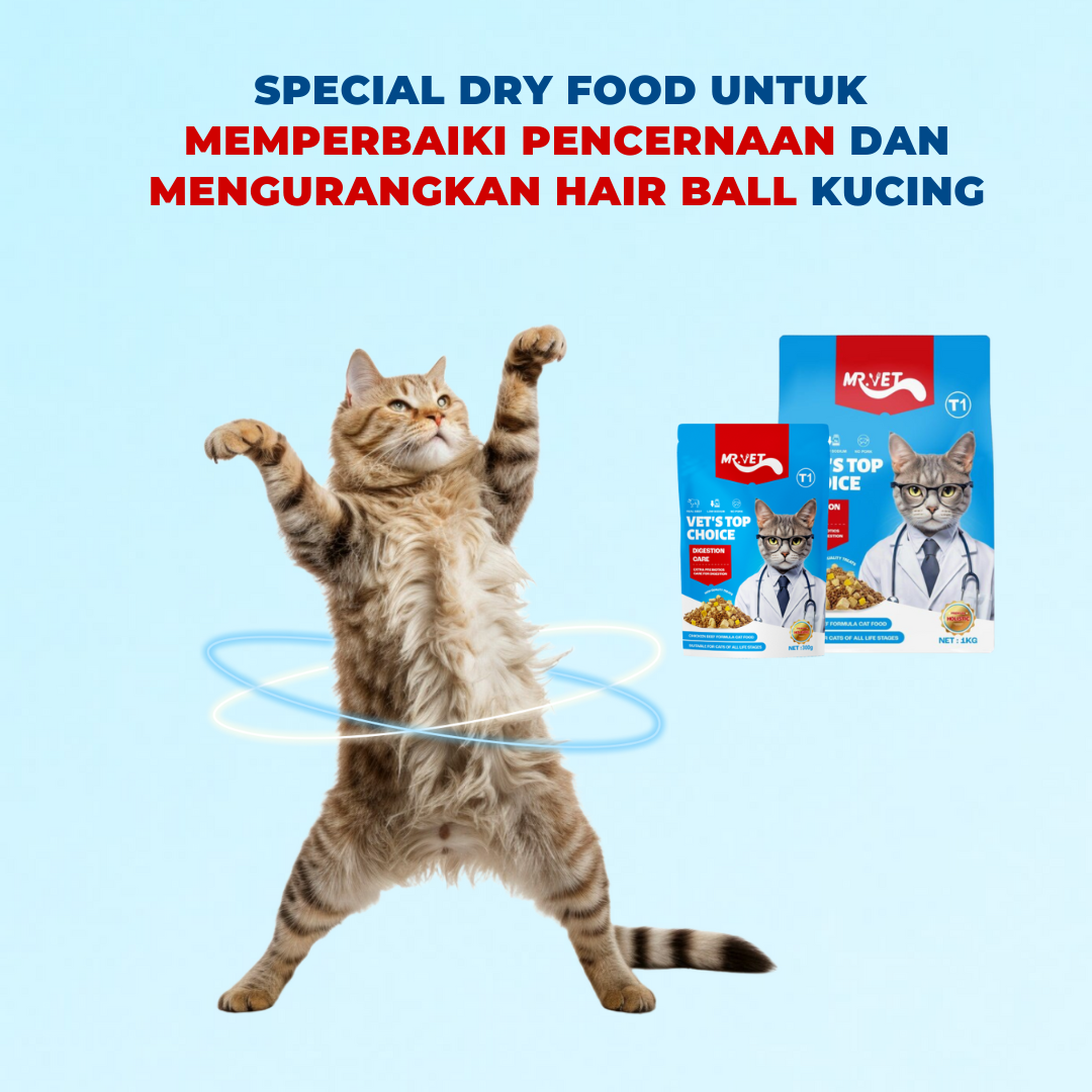 MR.VET Cat Food T1 1KG With Freeze-Dried Raw Chicken & Beef,High ...