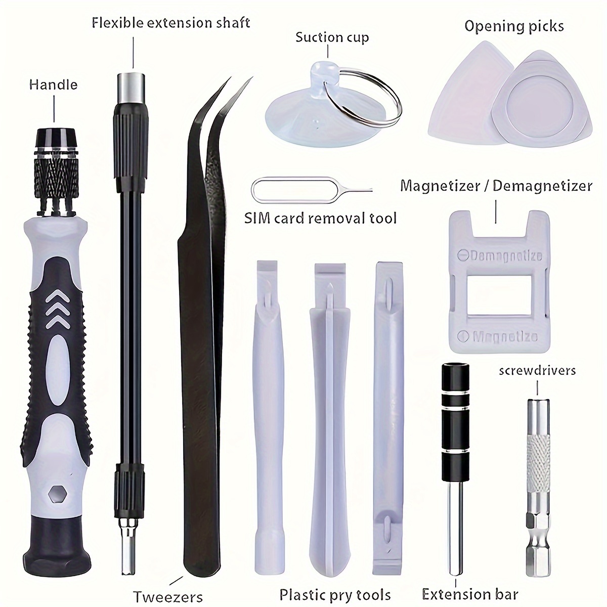 All-in-One 117 in 1 Electronics Repair Kit with Precision Magnetic ...