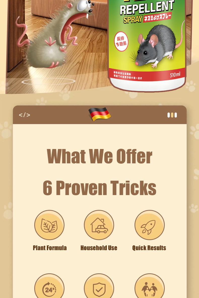 🚫🐭No mice within 100 meters🐭🚫Rat repellent spray Penghalau tikus ubat ...