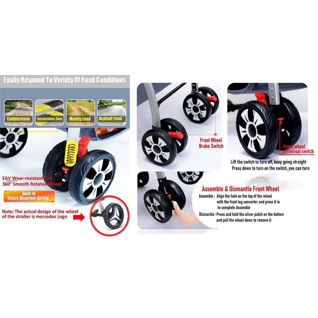 【BOBOO】 Stroller Baby Travel Portable Baby Stroller Damper fold baby ...