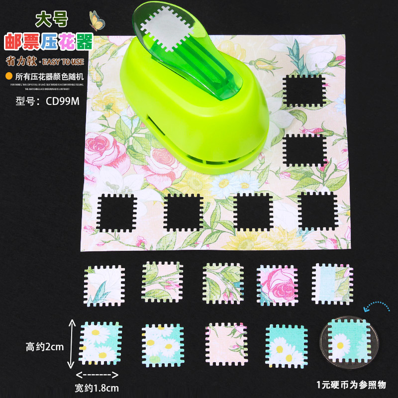 New Stamp shape Craft Punch Embossing Machine Round Hole Punch Toothed ...