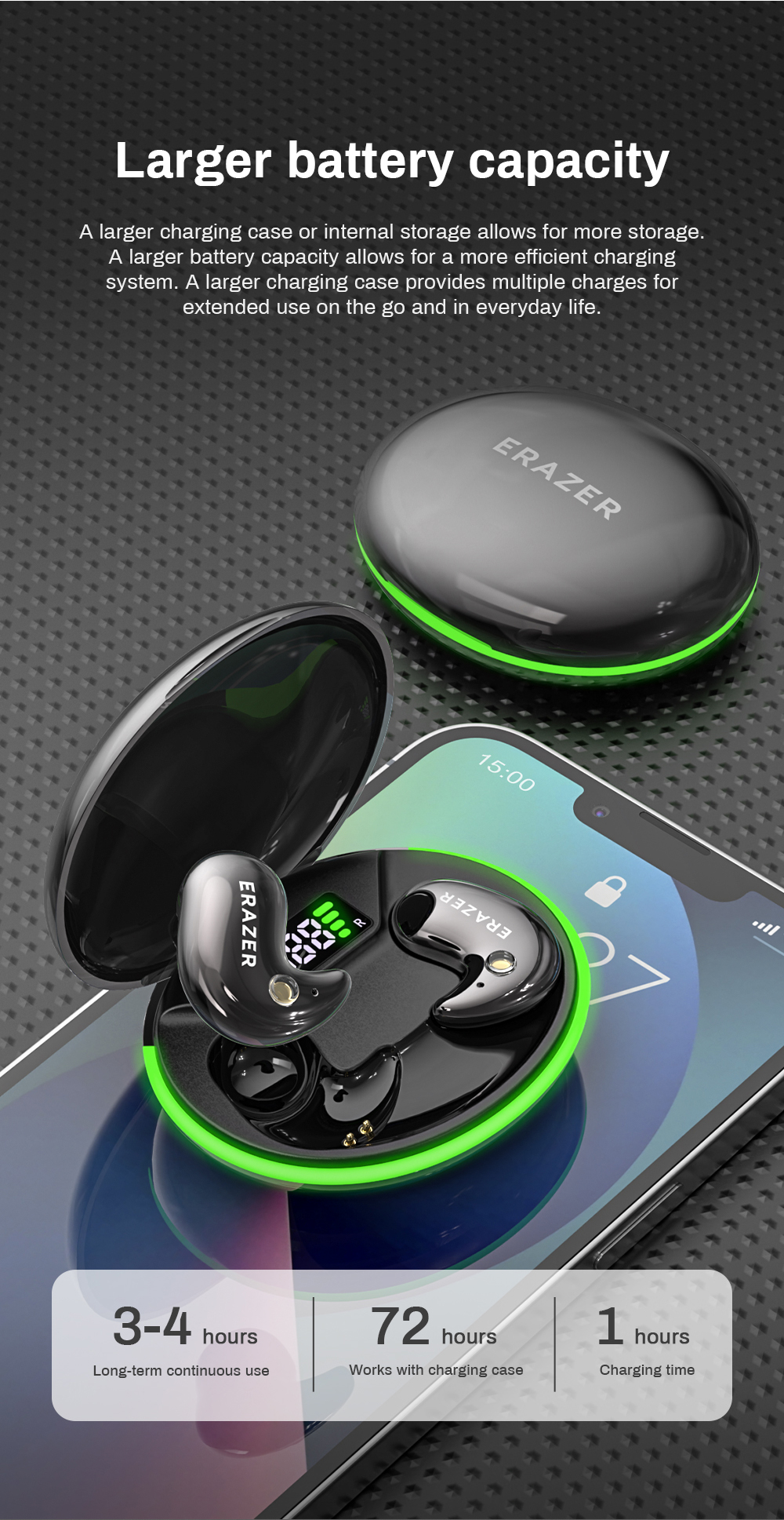 Lenovo ERAZER XF58 Sleeping Earbud AI Smart Real-Time Translation ...