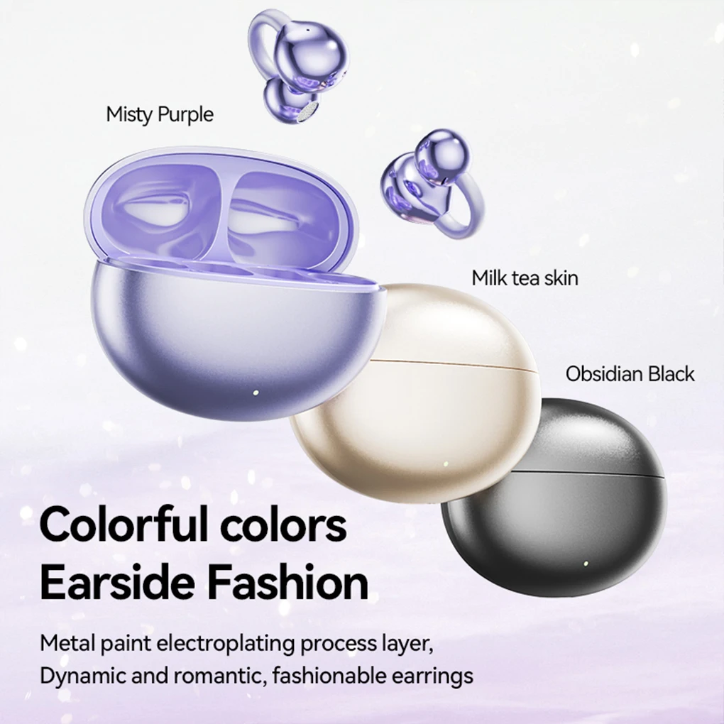 Wireless Earphone Open Ear M91 Ear Clip ENC Headset Bluetooth 5.4 HD ...