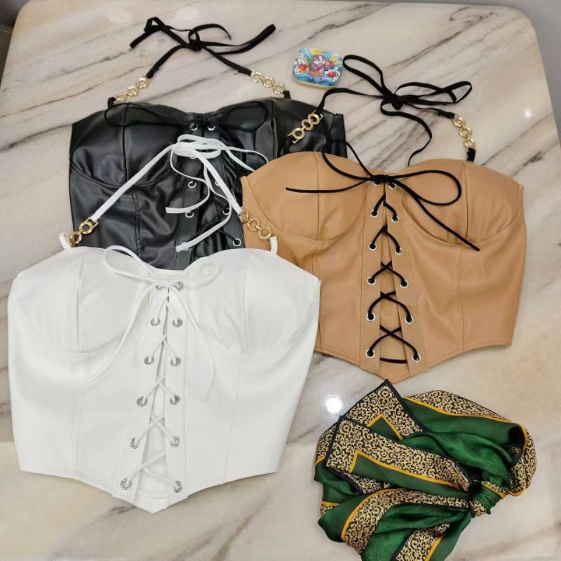 Spring and Summer Women's American Leather Suspender Vest Hong Kong ...