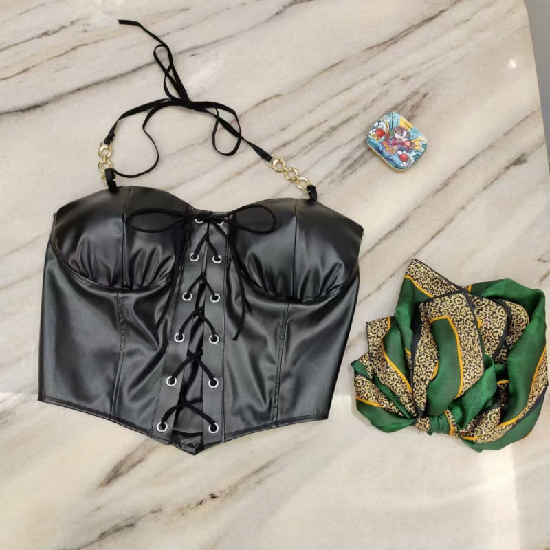 Spring and Summer Women's American Leather Suspender Vest Hong Kong ...