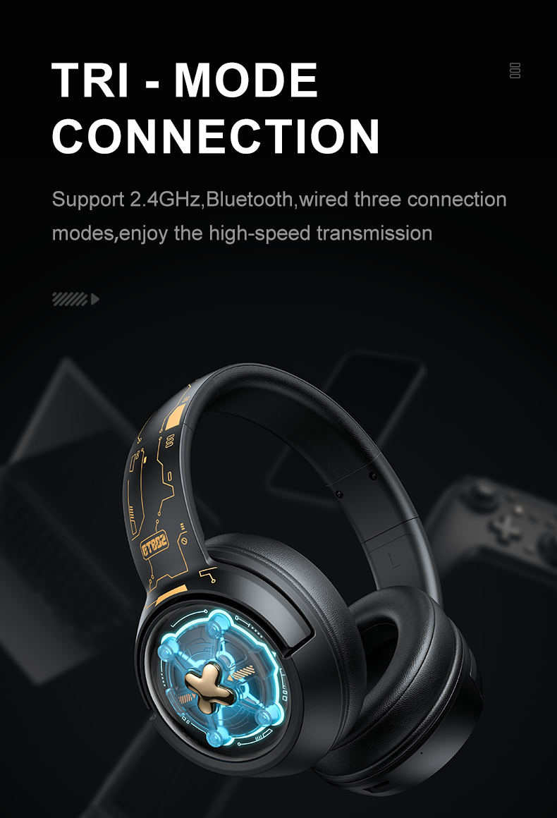 【Onikuma GT802 NEW】Cute 3 Mode Wireless/2.4G/Bluetooth Gaming Headset ...