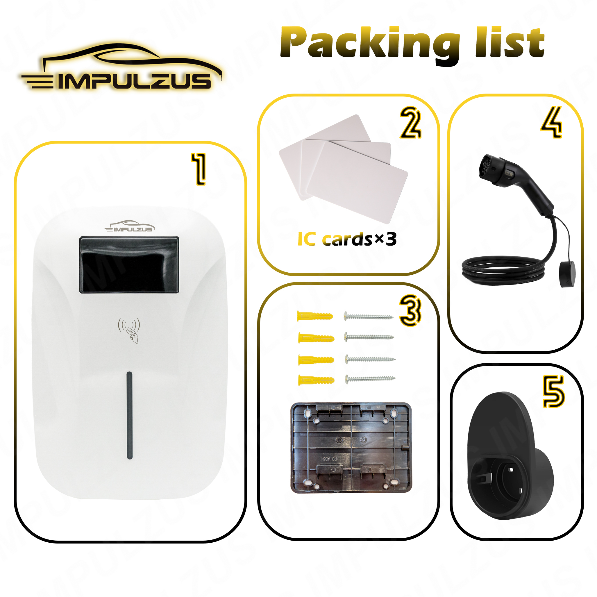 IMPULZUS EV Charging Station 7KW 11KW 22KW for EV Vehicle IEC62196 ...