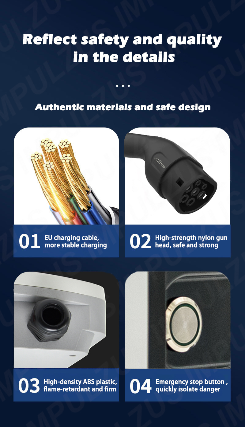 IMPULZUS EV Charging Station 7KW 11KW 22KW for EV Vehicle IEC62196 ...