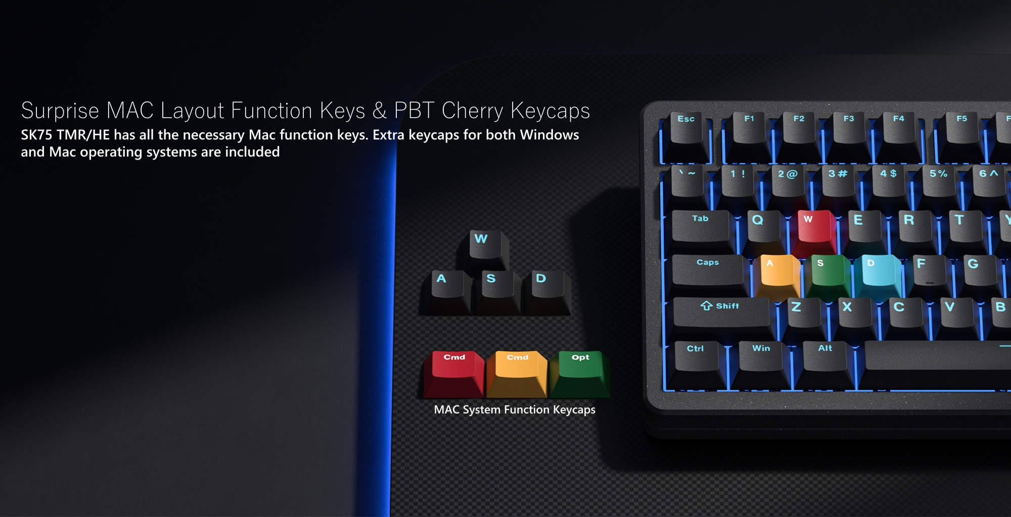 Womier SK75 TMR Wireless Magnetic Aluminum Mechanical Keyboard Rapid ...