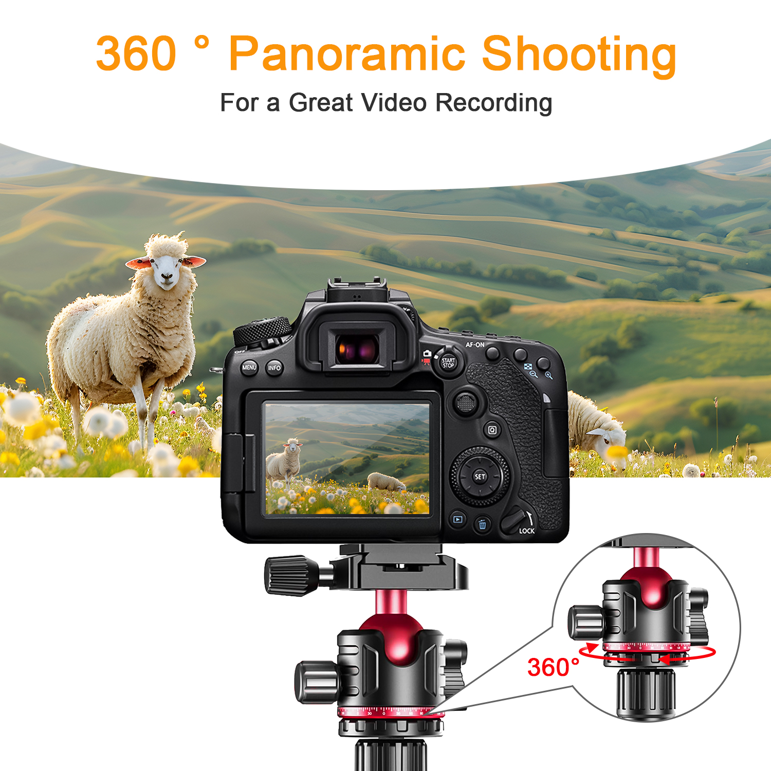 Zomei Q188/Q200 190cm/200CM Camera tripod Aluminum Alloy Tripod with 3 ...
