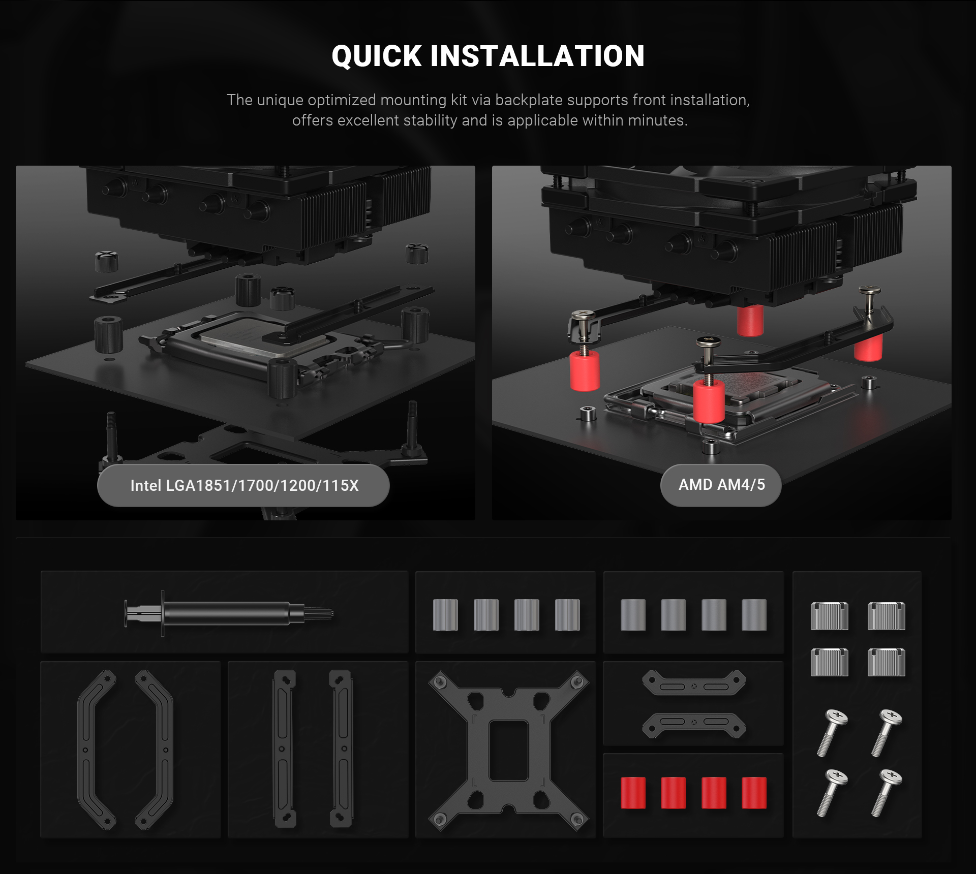 ID-Cooling IS-40-XT Black 47mm Low Profile Radiator 13th LGA1700 Ryzen ...