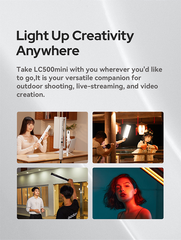 Godox LC500 mini LC500R mini 2500K-8500K LED Light Stick Lighting ...