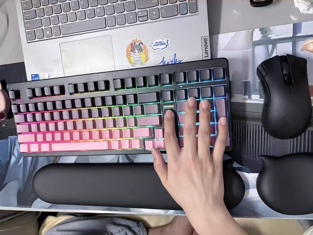 Large Rice Shape Mouse Pad Silicone Keyboard Wrist Rest Combo | Shopee ...