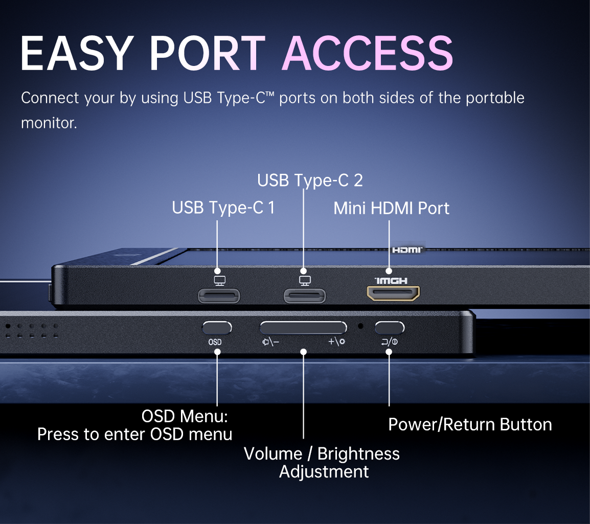 ARZOPA-Z1FC 144Hz Portable Gaming Monitor 100% sRGB For Switch ...
