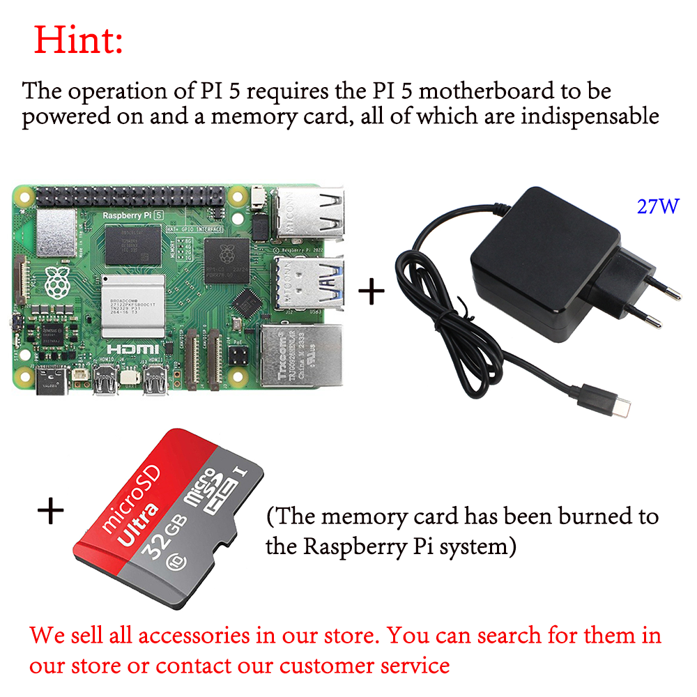 Raspberry Pi 5th generation 5B/4B development board Raspberry Pi 5 8GB ...