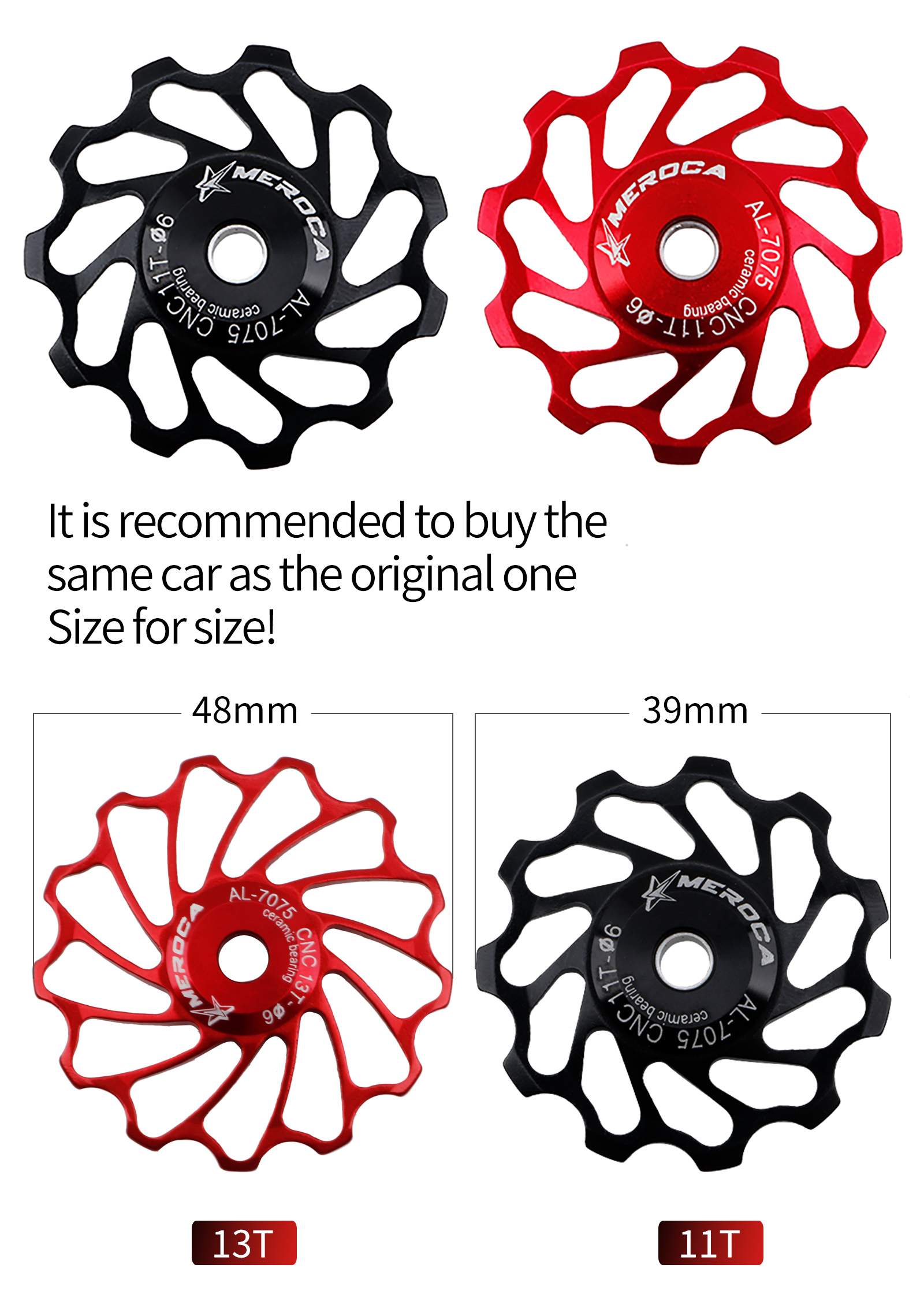 Ceramic Bearing Jockey Wheels - For MTB/Road Bikes, Rear Derailleur ...