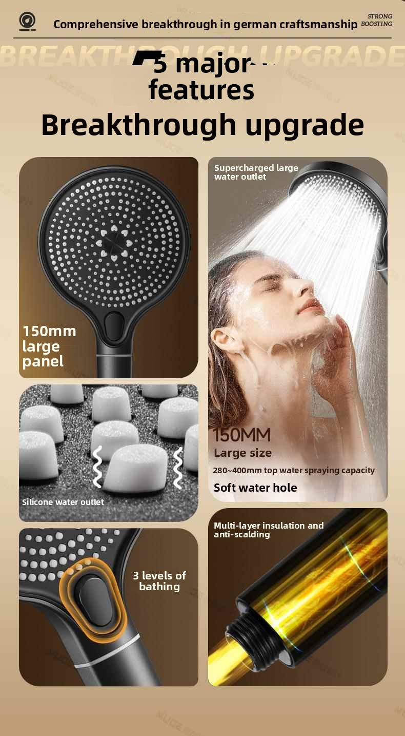 (1 year warranty) Hand Shower Bathroom Package 15cm High Pressure ...
