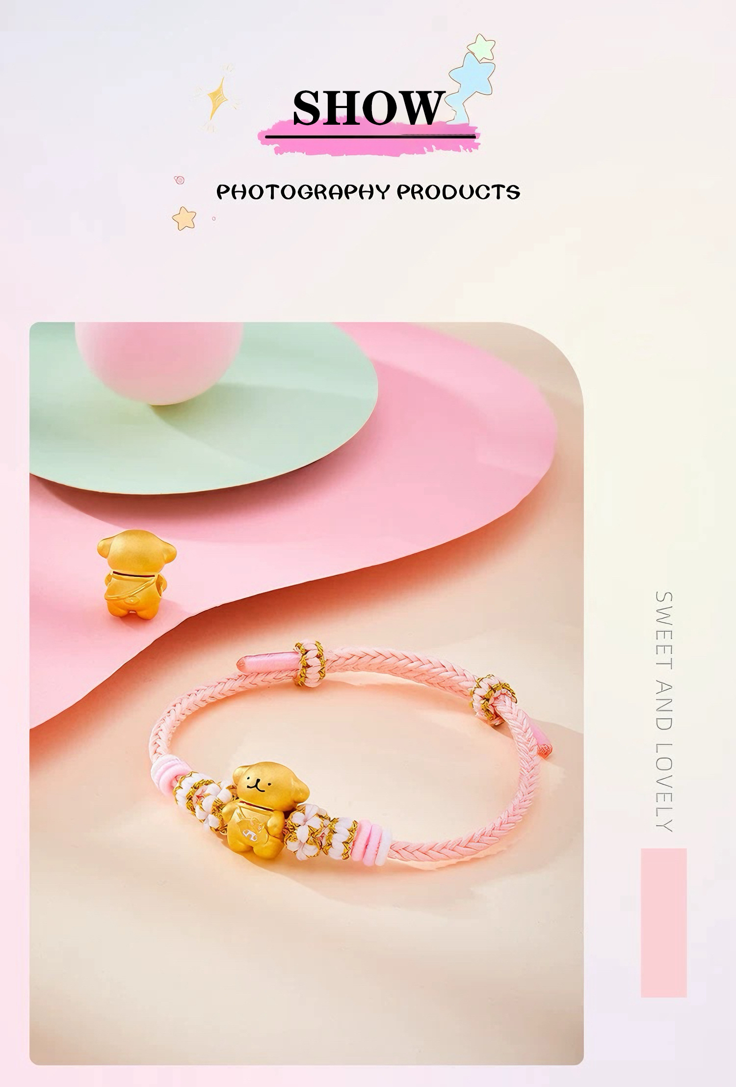 【HETIN】999 1.25g Pure Gold Line Puppy Pendant 24K Solid Gold Charm Gold ...
