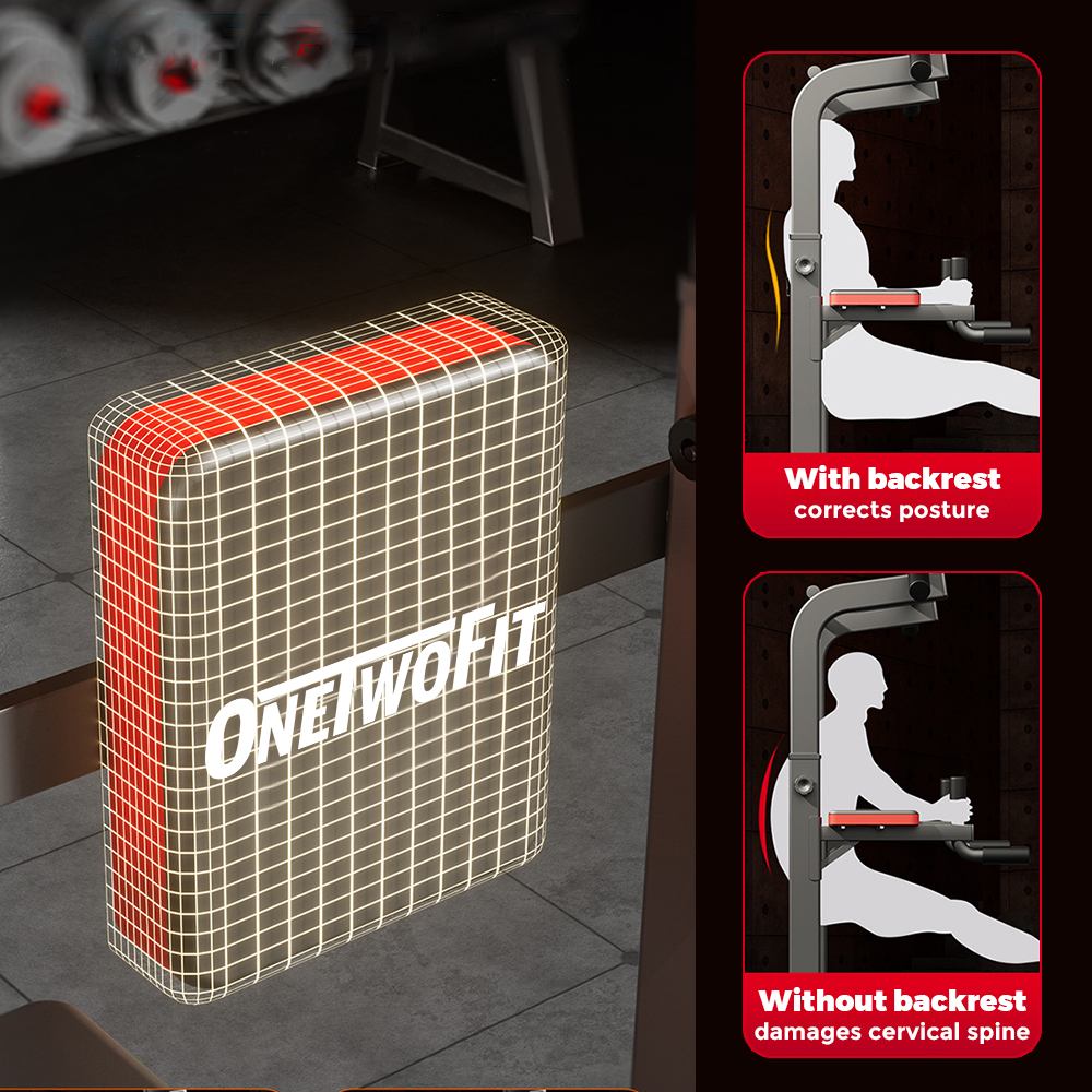 OneTwoFit Upgraded Thickened Pull-up Bar Bracket Gym Exercise Bracket ...