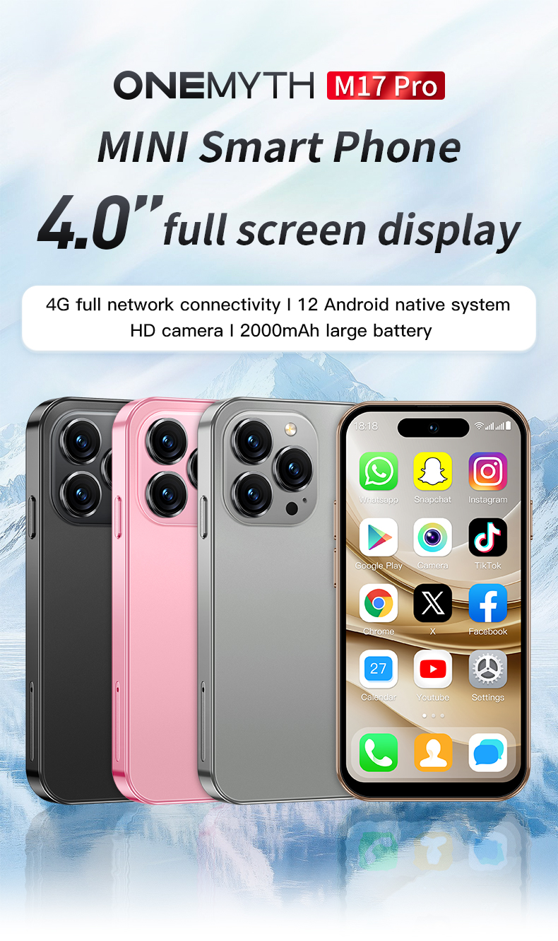 2025 New 4G Mini Smartphone M17 Pro Android 12.0 2GB RAM 16GB ROM ...