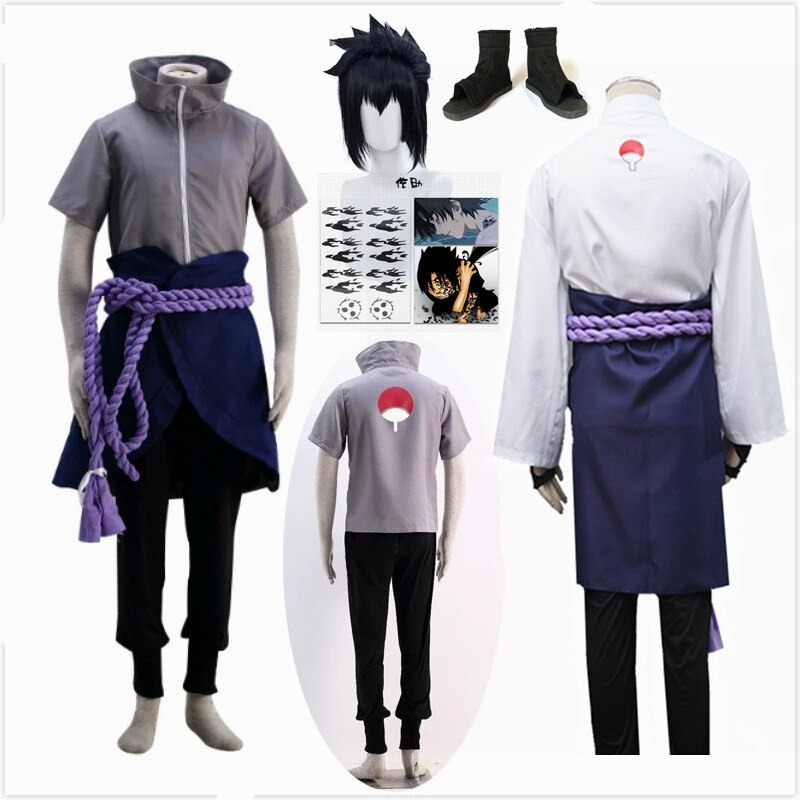 Uchiha Sasuke Cosplay Halloween Costume Anime Haruto Shippuden Third ...