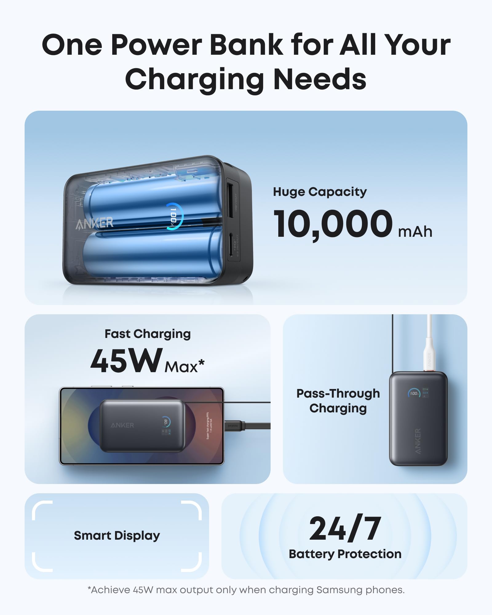【3C Certified】Anker Nano Power Bank, 10,000mAh Portable Charger with 2. ...
