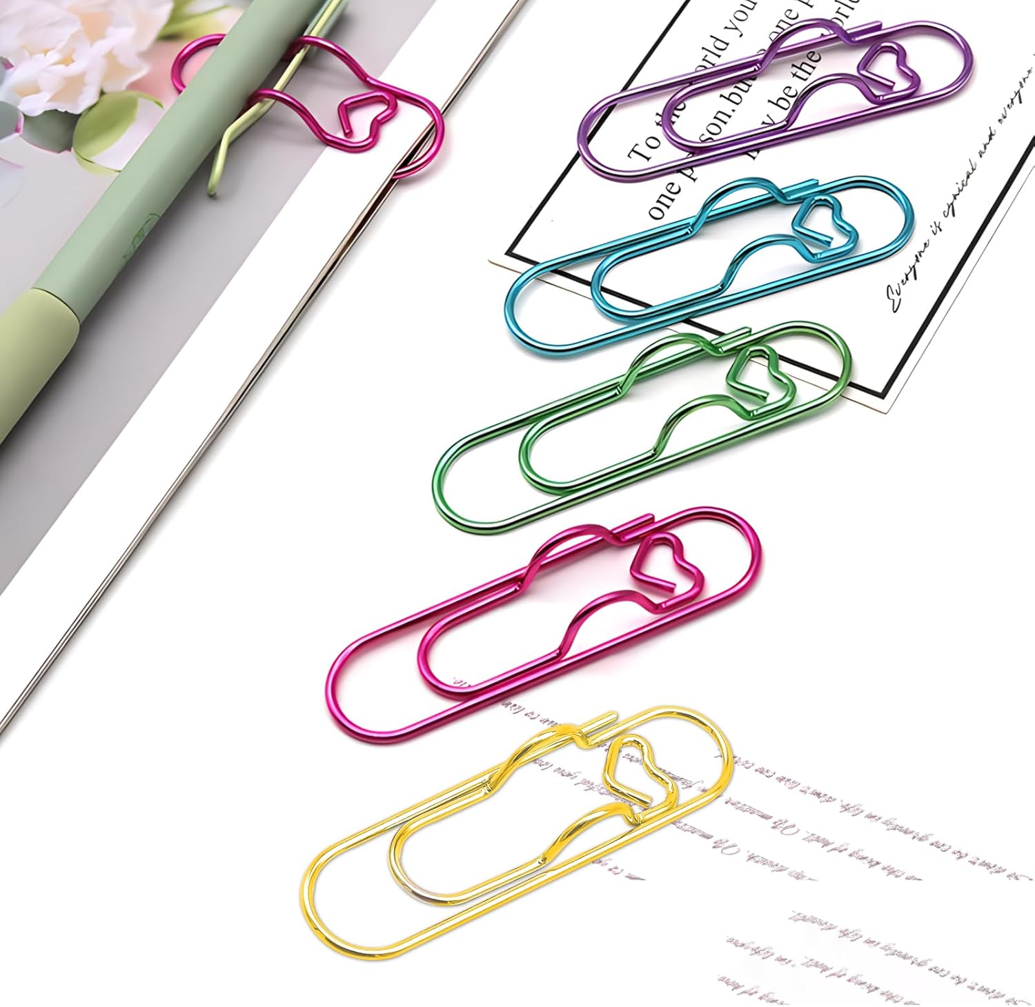 5Pack Stainless Steel Pen Clip Holder For Notebook, Books, Journal ...