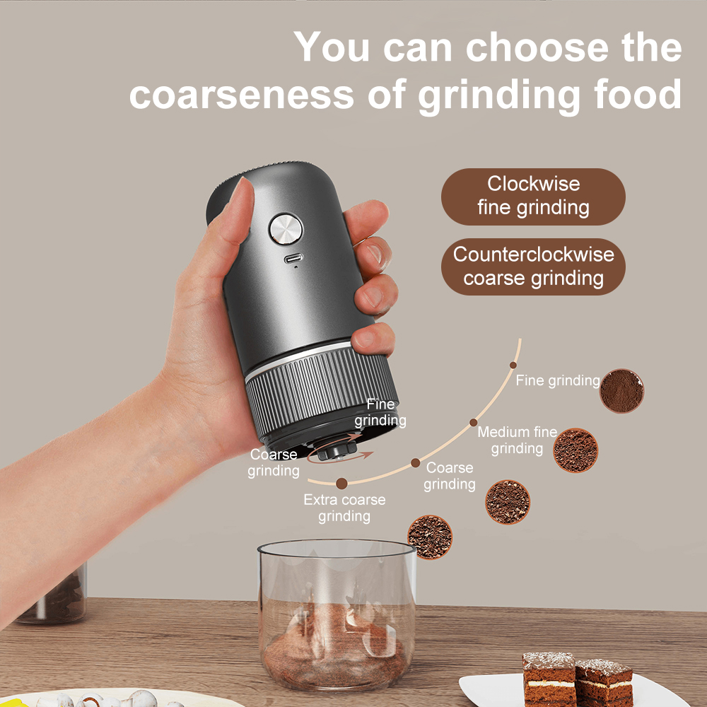 INSMART Electric Coffee Bean Grinder One-click Grinding Type-C ...