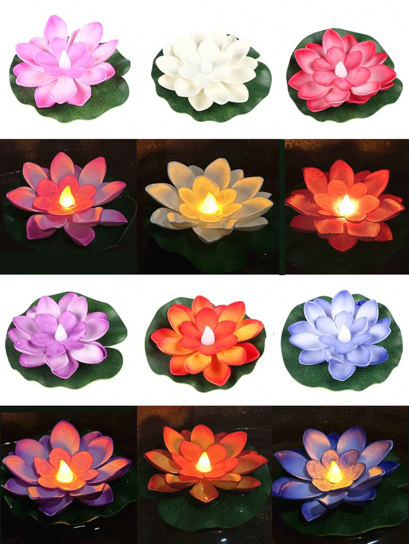 Diwali Floating Water Lotus Lamp Deepavali Floating Induction ...