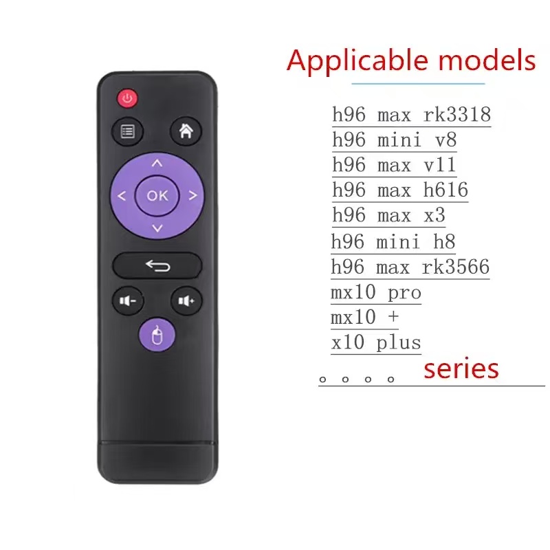 Android TV box remote control suitable for H96 MAX, a96x, RK3318, h96 ...