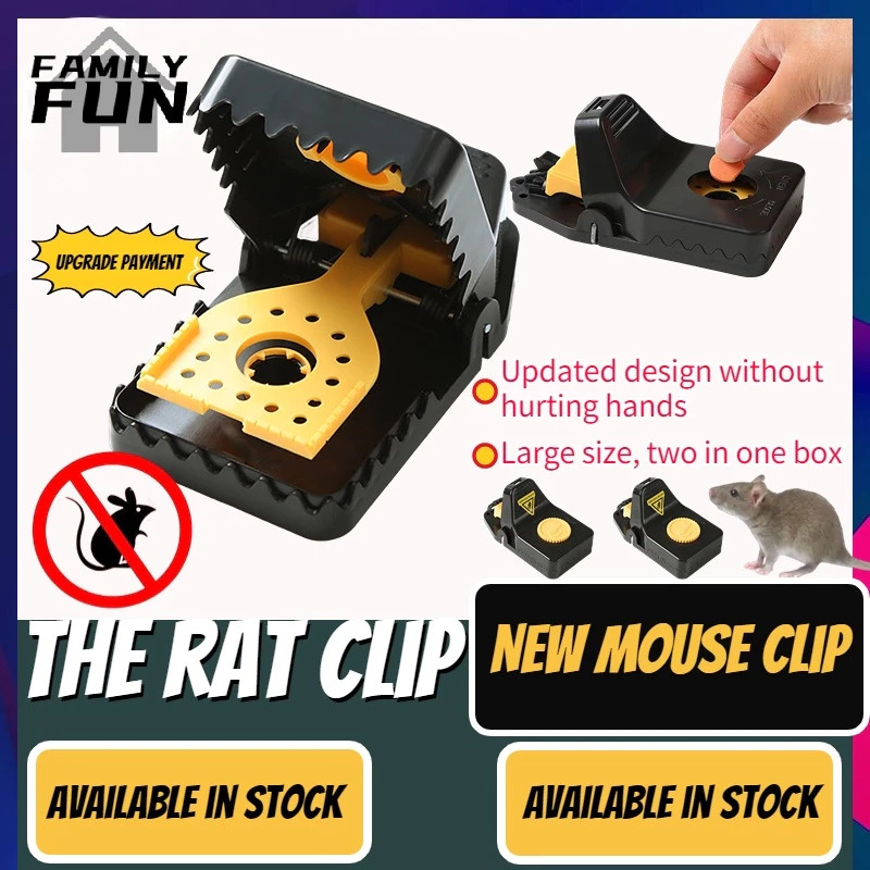 Upgraded Large Mouse Rat Traps - Safety High Sensitive Snap Big Plastic ...