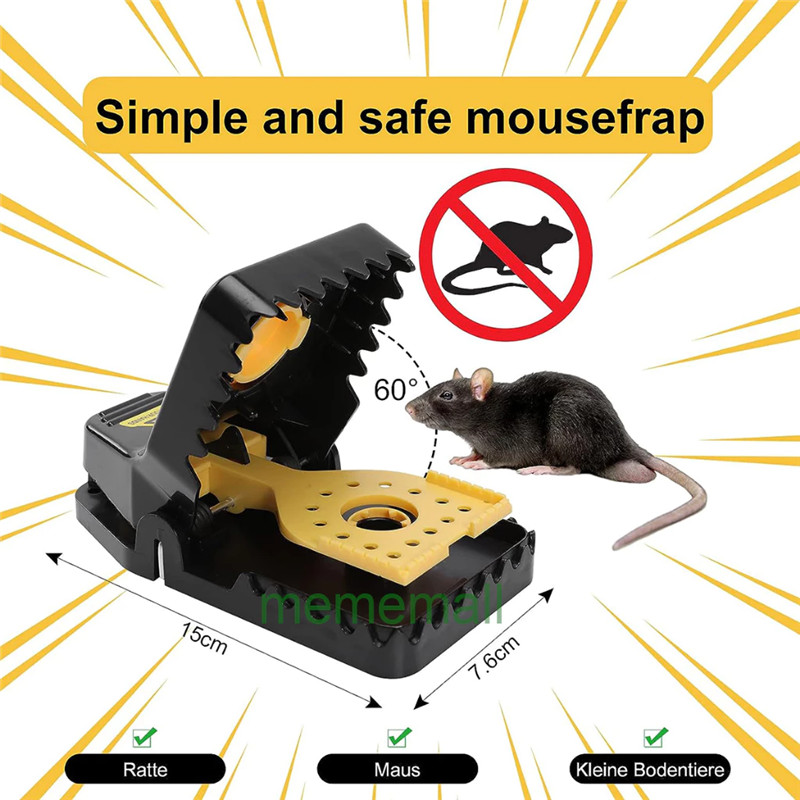 Upgraded Large Mouse Rat Traps - Safety High Sensitive Snap Big Plastic ...