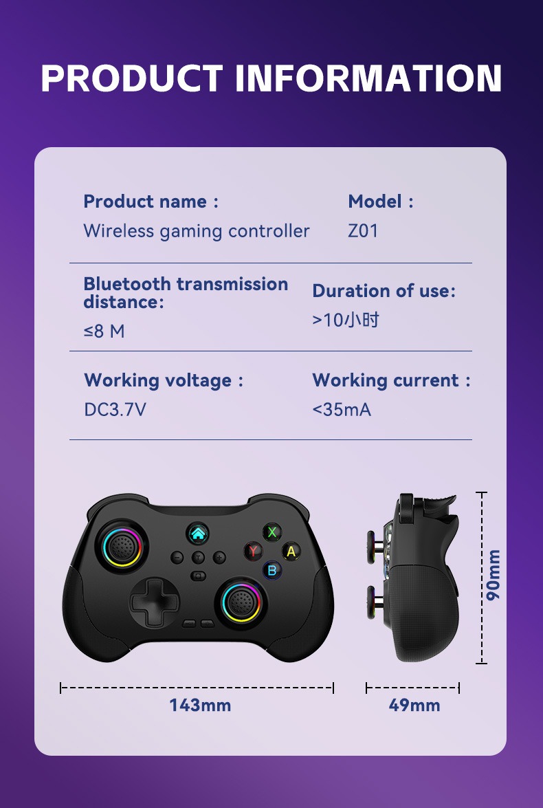 Wireless Mini Dual Hall Gamepad PC Game Controller for ROG Ally PC ...