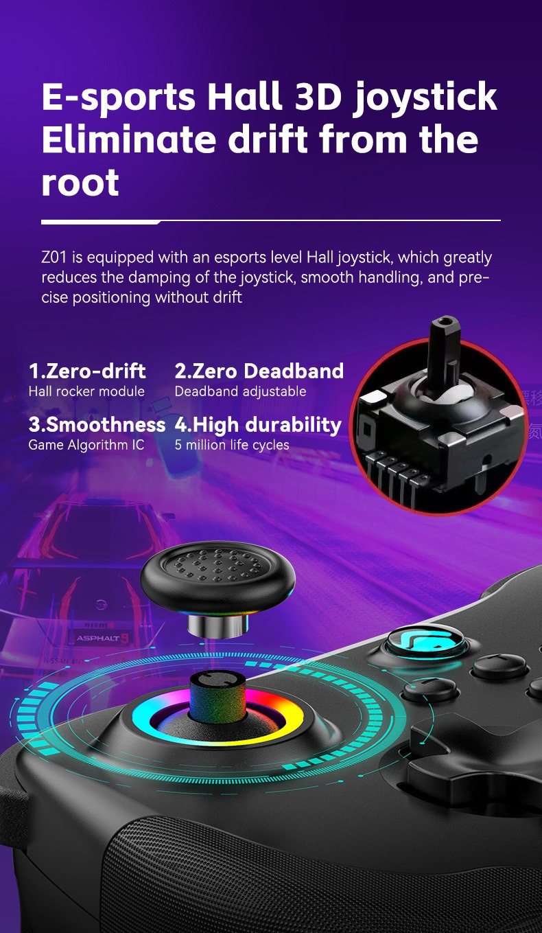 Wireless Mini Dual Hall Gamepad PC Game Controller for ROG Ally PC ...