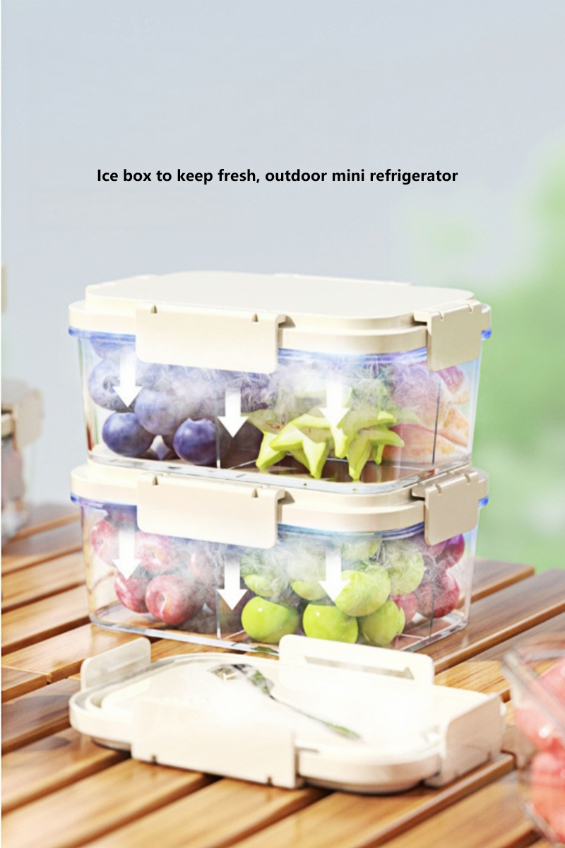Fresh Keeping Box With Ice Box Food Grade Plastic Sealed Refrigerator ...