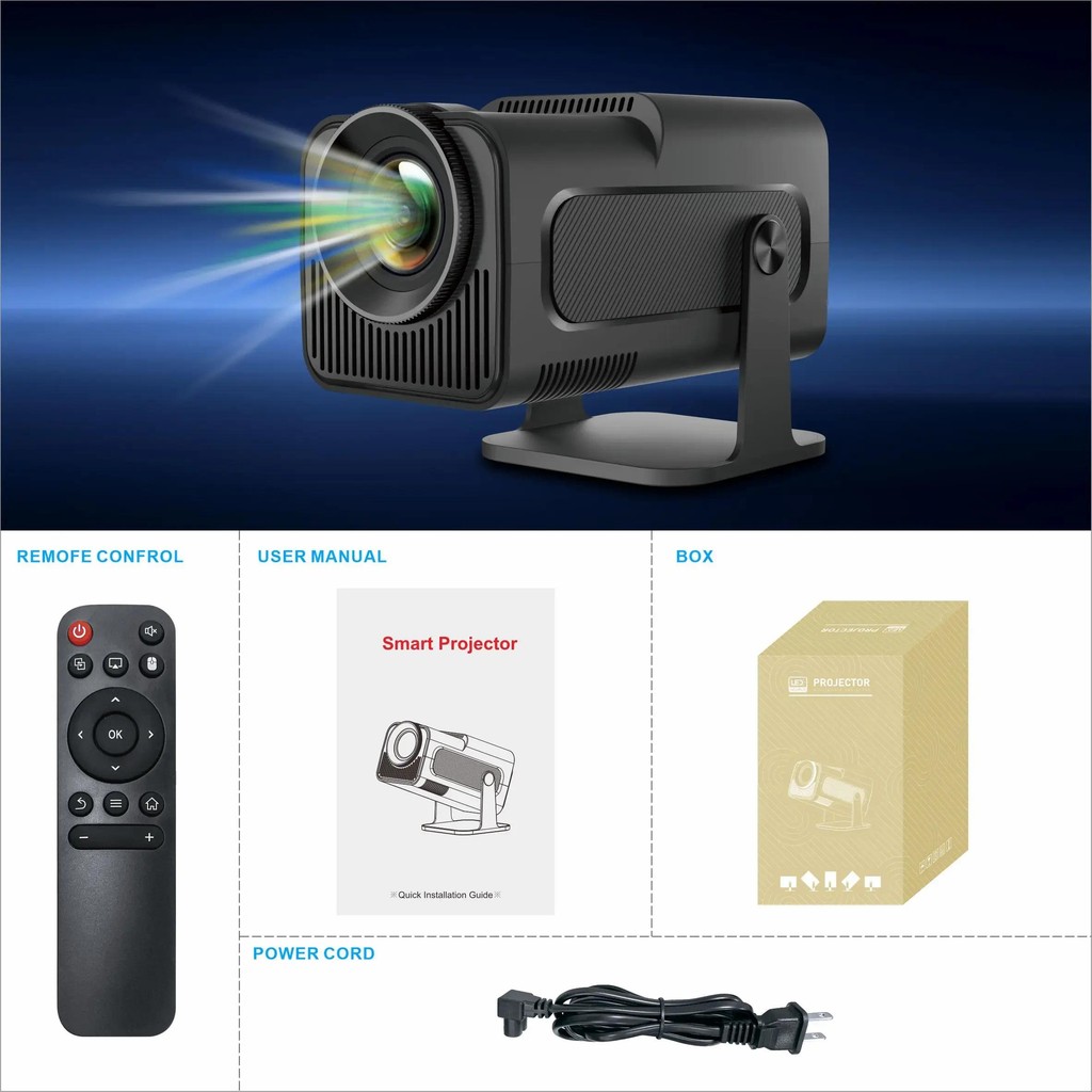 New Projector Dual WiFi6 1920*1080P 4K Android11 Allwinner H713 BT5.0 ...