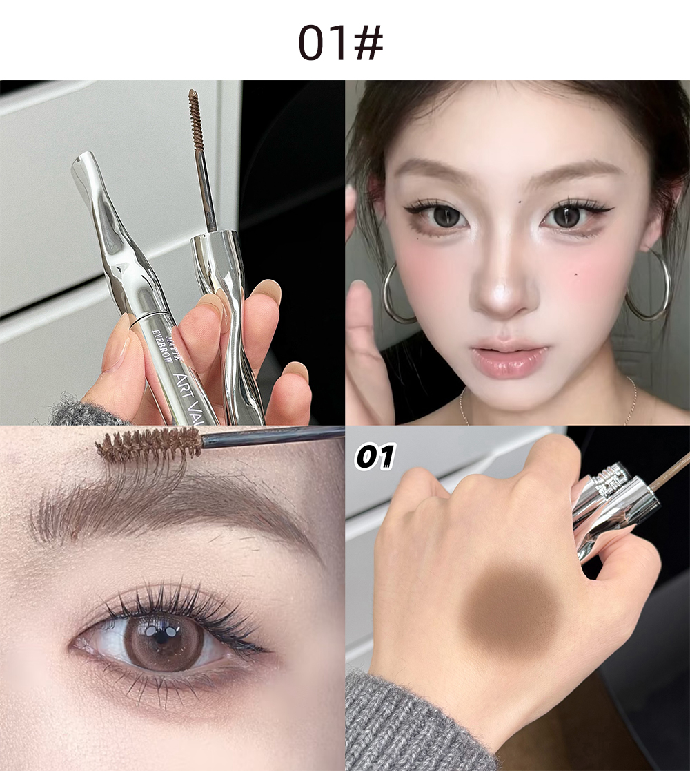 ART VALUE Matte Eyebrow Dye Cream - Korean-style Light Brown Eyebrow ...