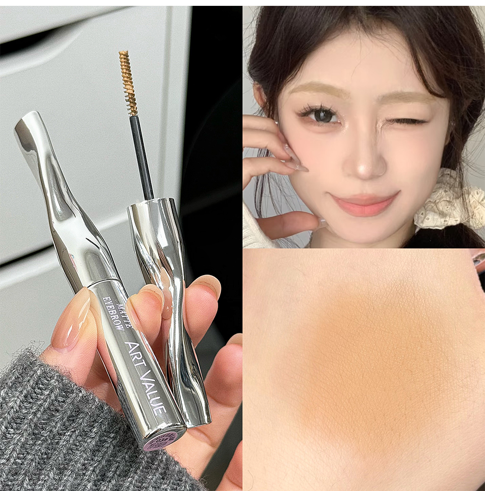 ART VALUE Matte Eyebrow Dye Cream - Korean-style Light Brown Eyebrow ...