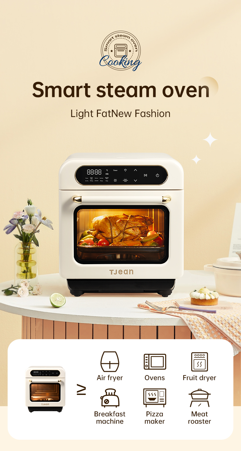 TJean Steam Oven Multifunctional Household Steam Air fryer Oven（12L ...