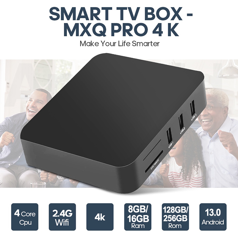 MXQ BOX PRO Latest Version 13.0 Unlock Full Channels Smart TV 5G WIFI ...