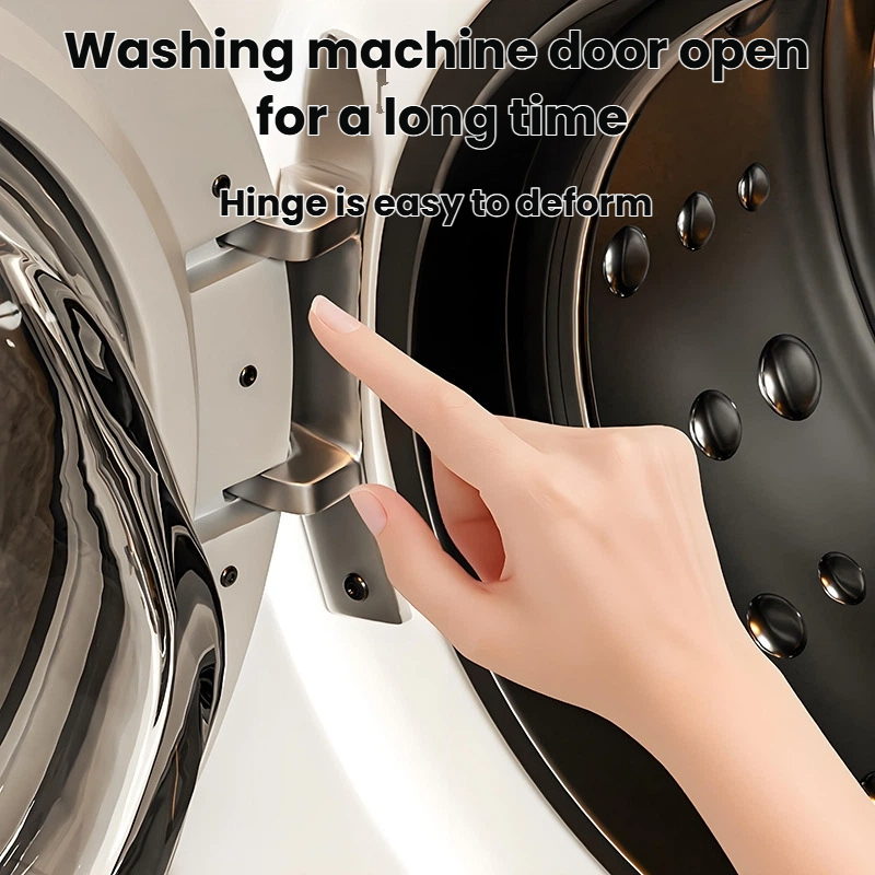 Front-loading washing machine door support stopper. The washing machine ...