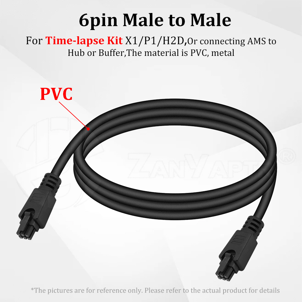 For Bambu Lab 4pin/6pin Male to Male extension cable for CyberBrick ...