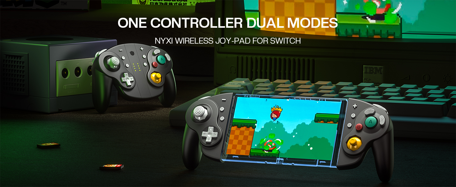 NYXI Wizard 2 Wireless Game Controller Joypad For Switch2/NGC/Wii Black ...