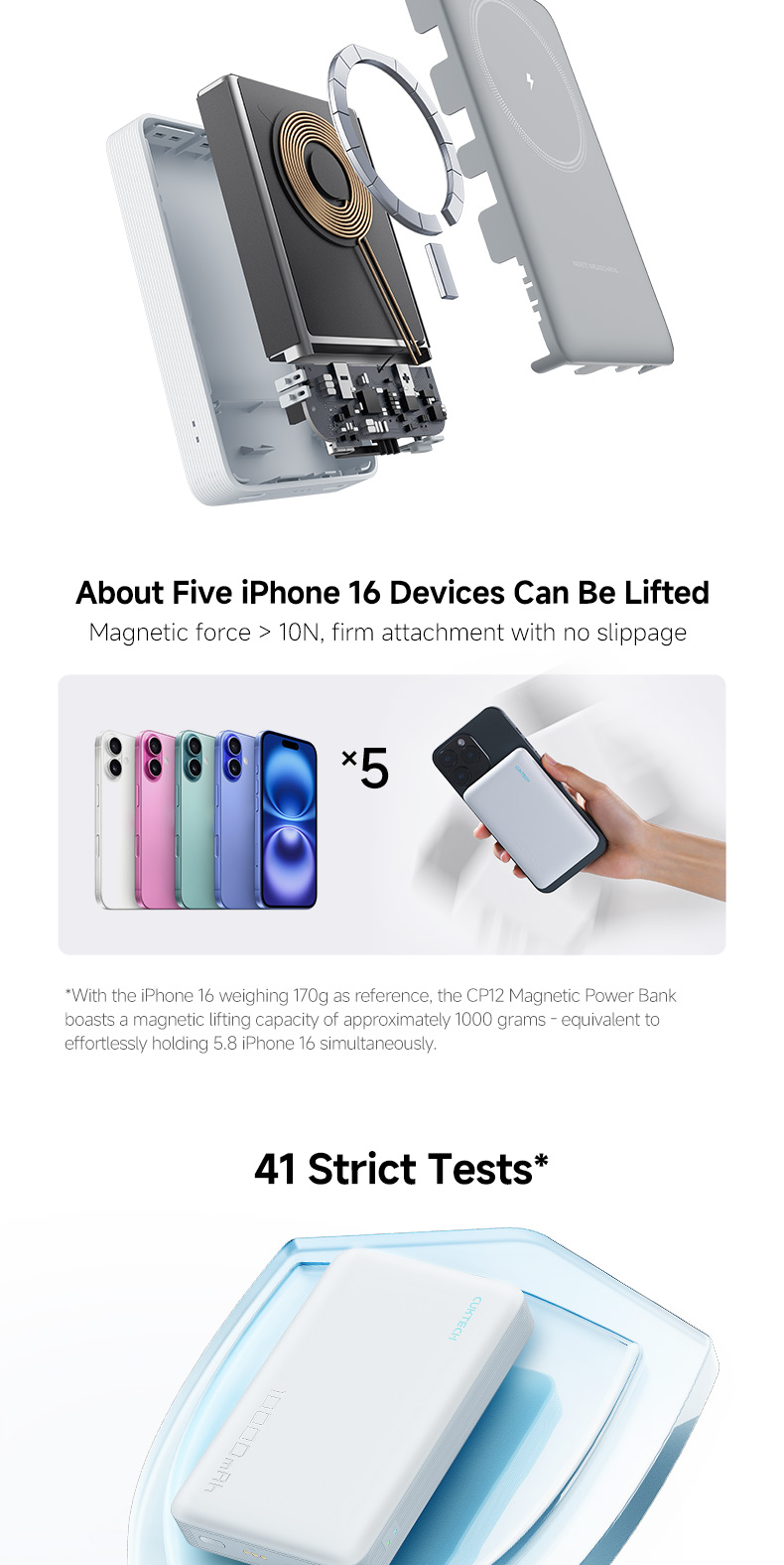 【New Arrival Offer】CUKTECH Magnetic Powerbank with Stand 10000 mAh 20W Max Fast Charging ...