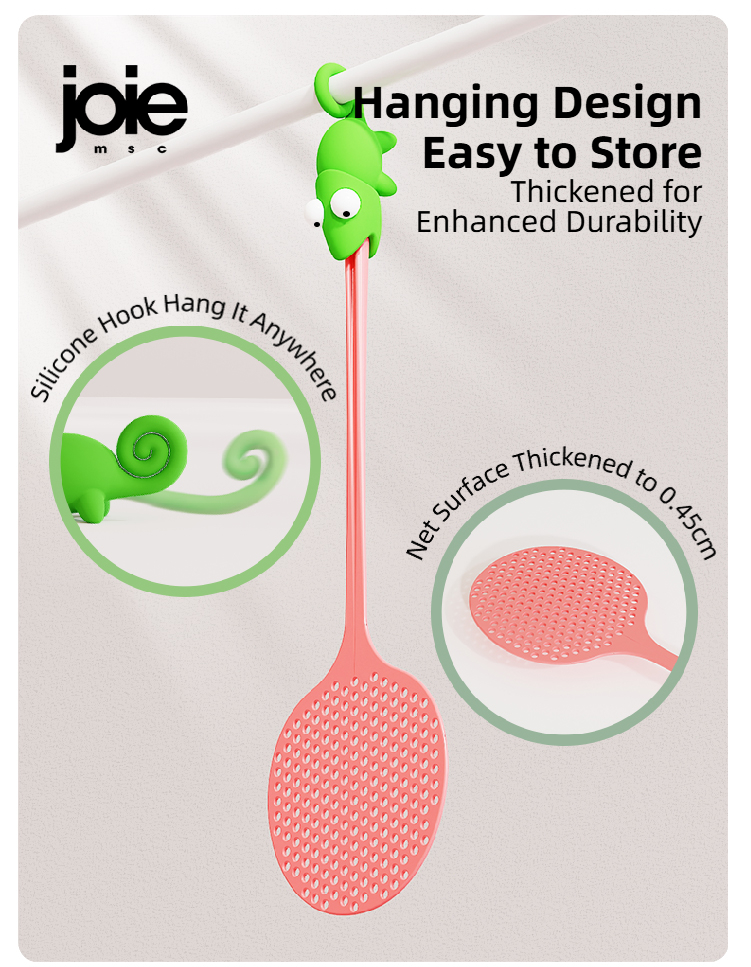 Joie Chameleon Fly Swatter Durable Mesh Plastic Long Handle Mosquito ...